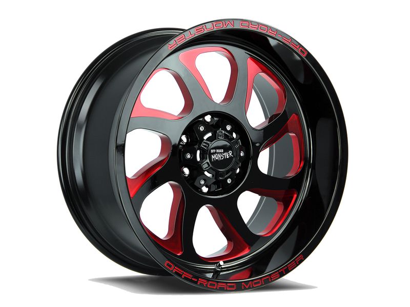 Off-Road Monster Black & Red M22 Wheels | RealTruck