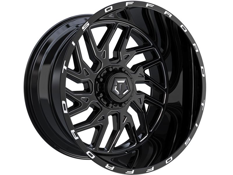 TIS-544BM-2128744 TIS Milled Gloss Black 544 Wheel | RealTruck
