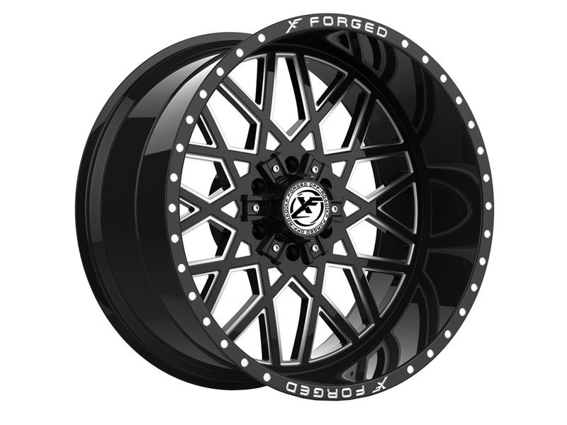 XF Offroad Forged Milled Gloss Black XFX-307 Wheels | RealTruck